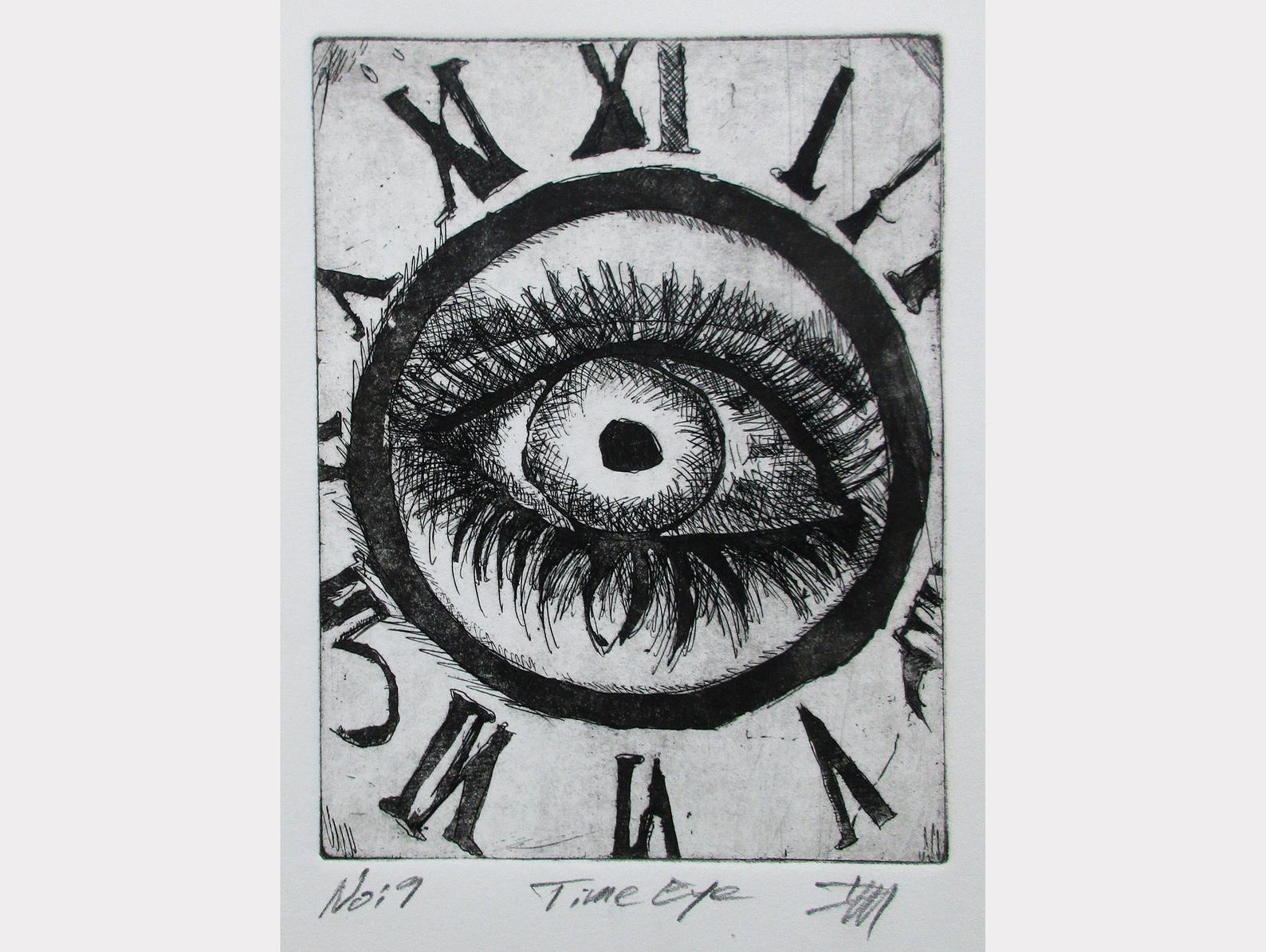 David Moskow, "Time's Eye," Etching | Evanston Art Center